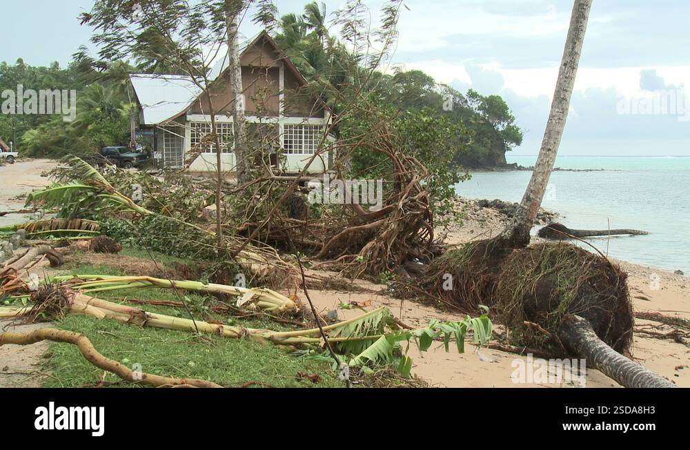 Hurricane Storm Surge Damage To Tropical Coast Stock Video Footage - Alamy