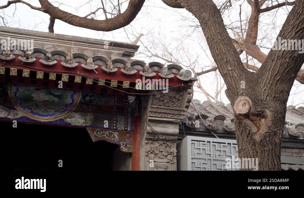 Ancient doorway in Beijing's hutongs Stock Video Footage - Alamy