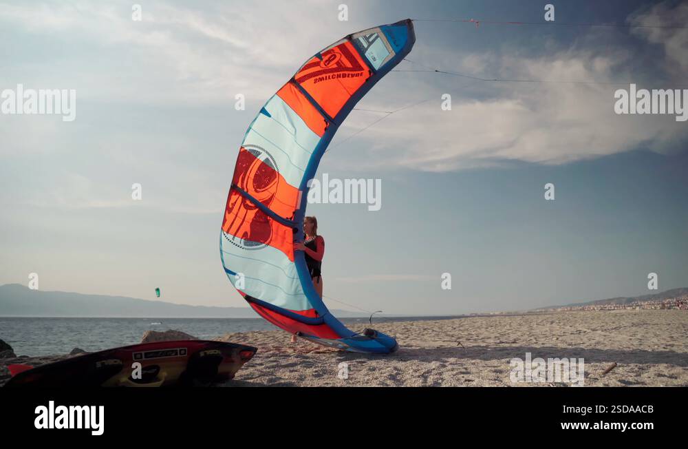 REGGIO DI CALABRIA, ITALY - AUGUST 2019: Extreme water sport ...