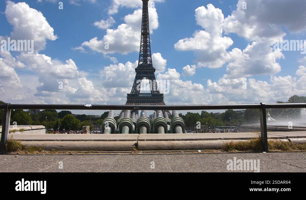 Approaching View of Eiffel Tower From Place du Trocadero, Paris France ...