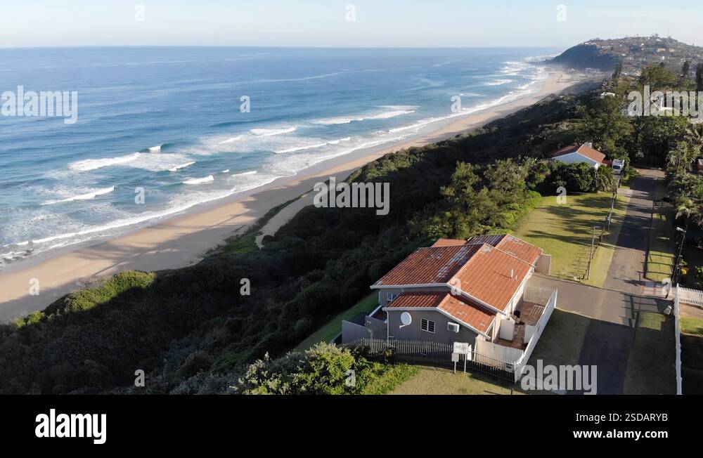 Durban Drone The Bluff on Marine Drive with the Sea View Stock Video ...