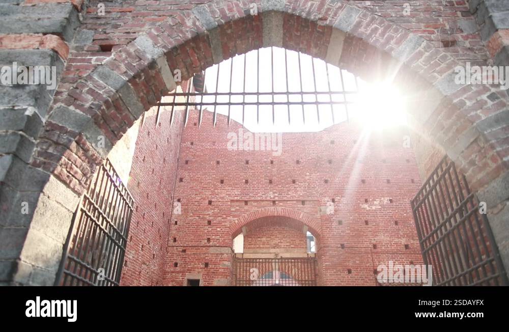 Forged gate to the castle Stock Video Footage - Alamy