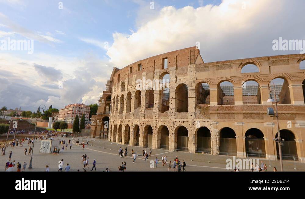 the Roman Coliseum in the summer in fine weather. Coliseum in Rome ...