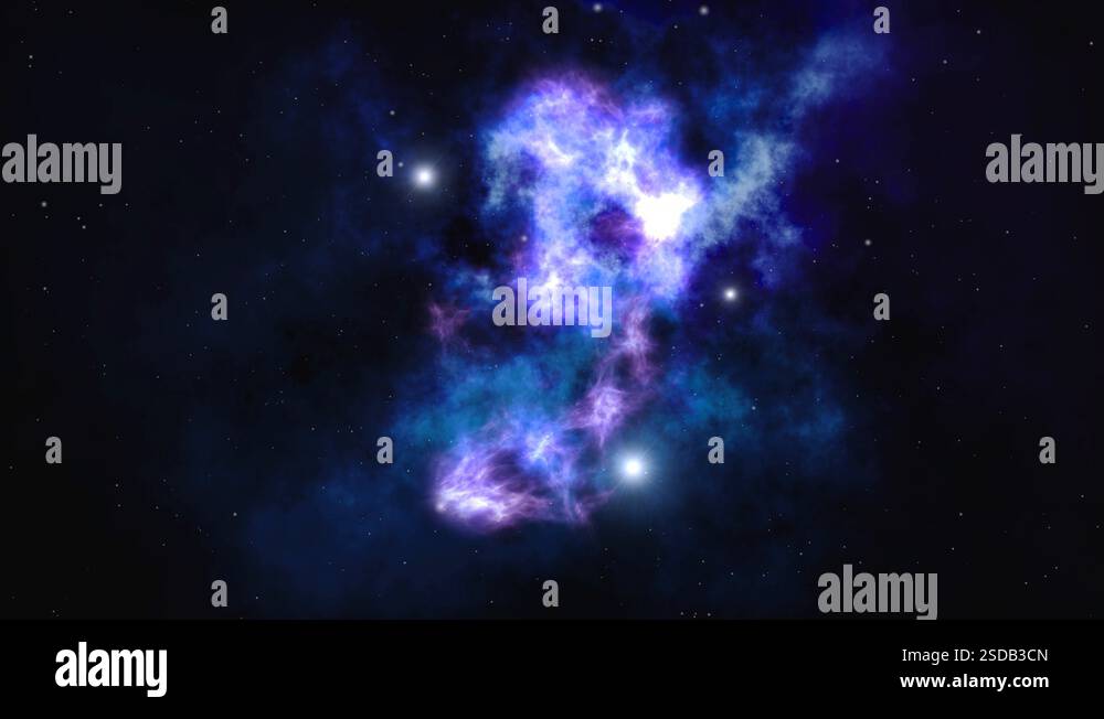 CG animation of nebula in outer space. Science technology Stock Video ...