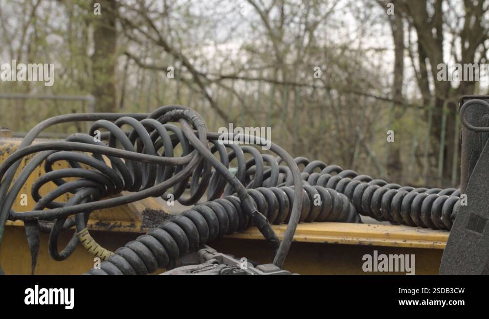 Industrial plant machinery cables and coils Stock Video Footage - Alamy