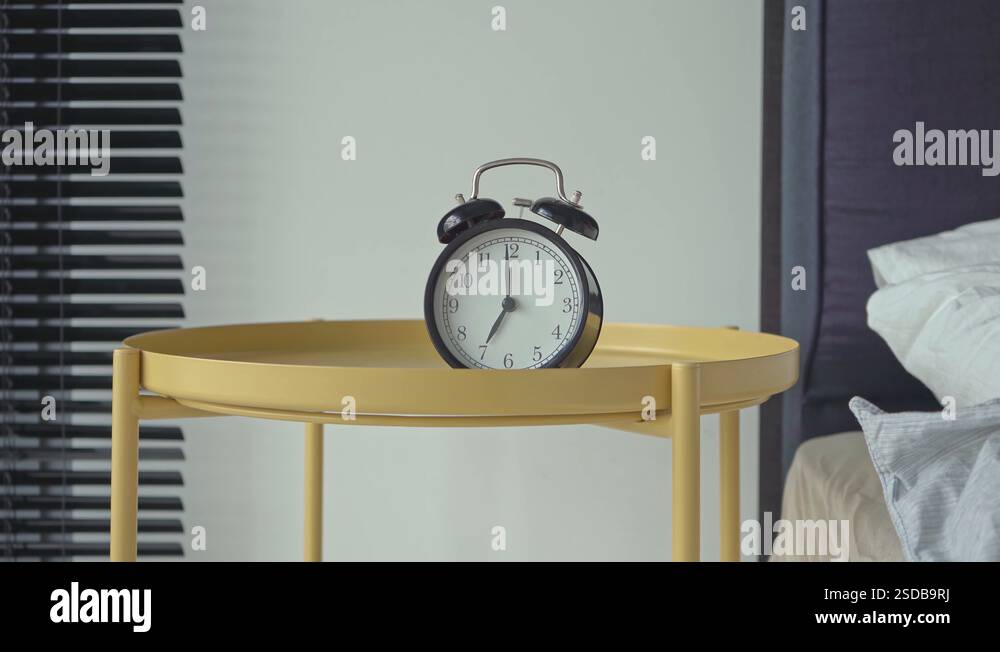 The ringing alarm on the bedside table. 7 o’clock in the morning ...