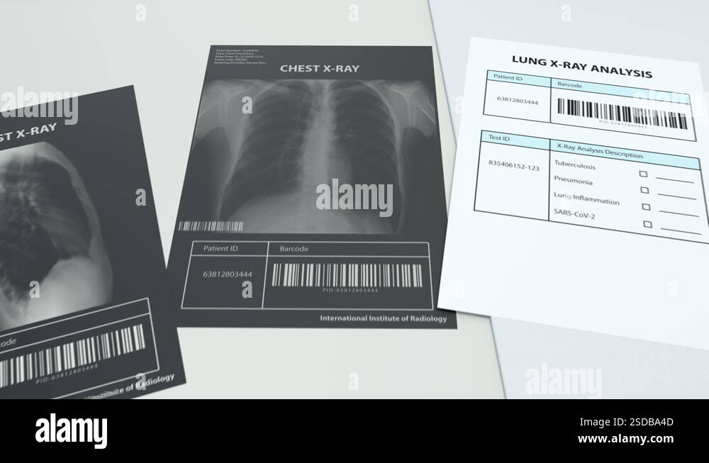 The radiologist exam the x-rays images and makes a medical conclusion ...