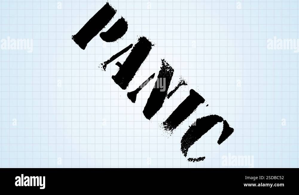 PANIC prohibition symbol, refuse anxiety, fear ban writing with copy ...