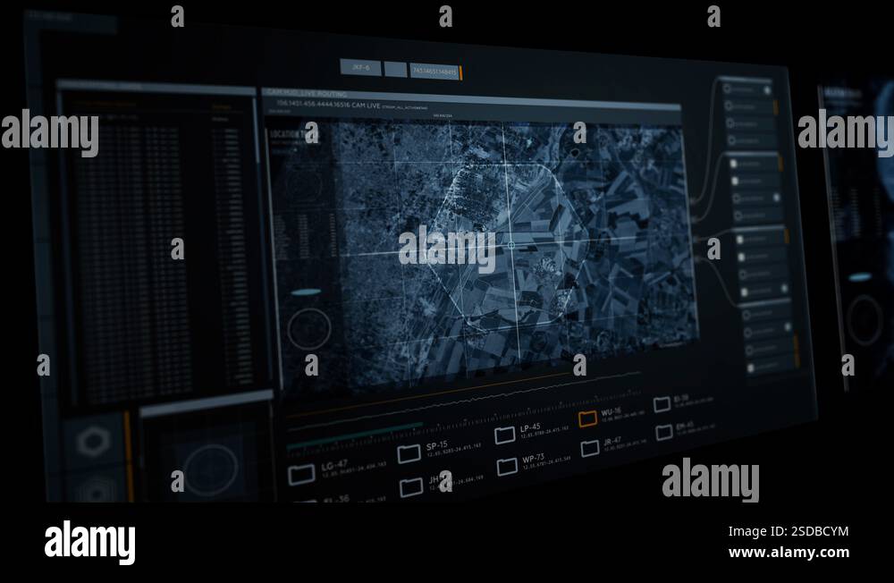 Technology of Terrorist Detection. Arabian City Satellite, UI Data ...