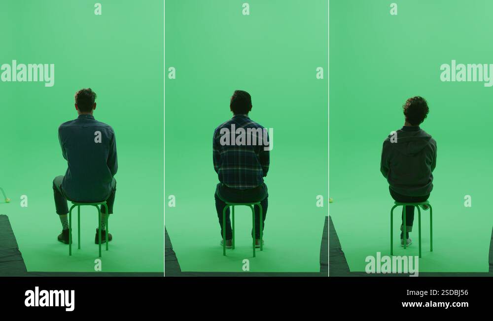 3-in-1 Green Screen Collage: Three Handsome Men of Diverse Background ...