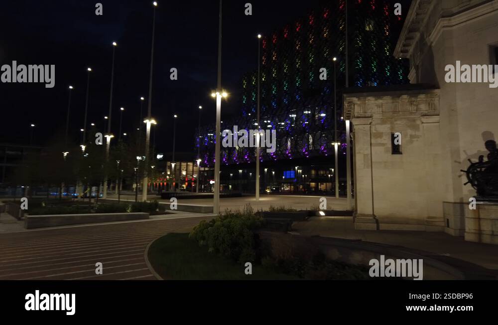 Empty and deserted streets of Birmingham city centre Stock Video ...