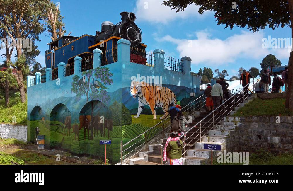 View of Coonoor train station, as part of Nilgiri mountain railway ...