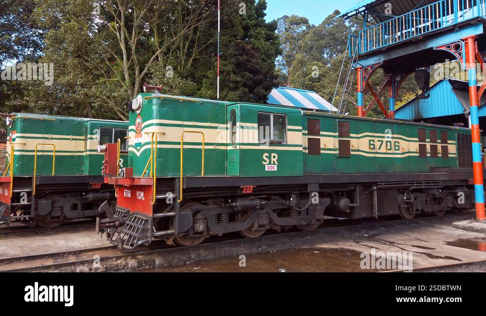View of Coonoor train station, as part of Nilgiri mountain railway ...