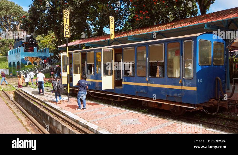 View of Coonoor train station, as part of Nilgiri mountain railway ...