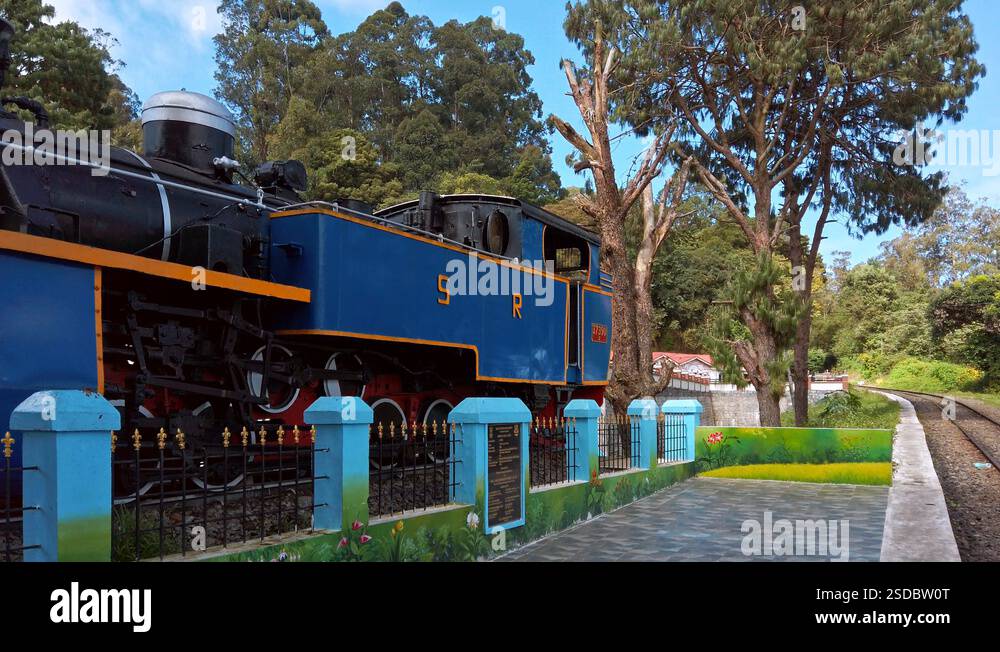 View of Coonoor train station, as part of Nilgiri mountain railway ...