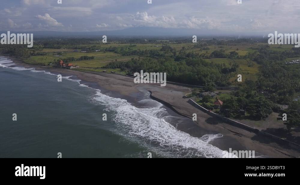 Aerial view of Kedungu Beach Stock Video Footage - Alamy