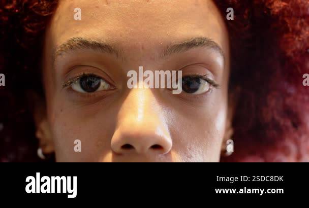 Close-up of person's face, making it difficult to describe for Creative ...