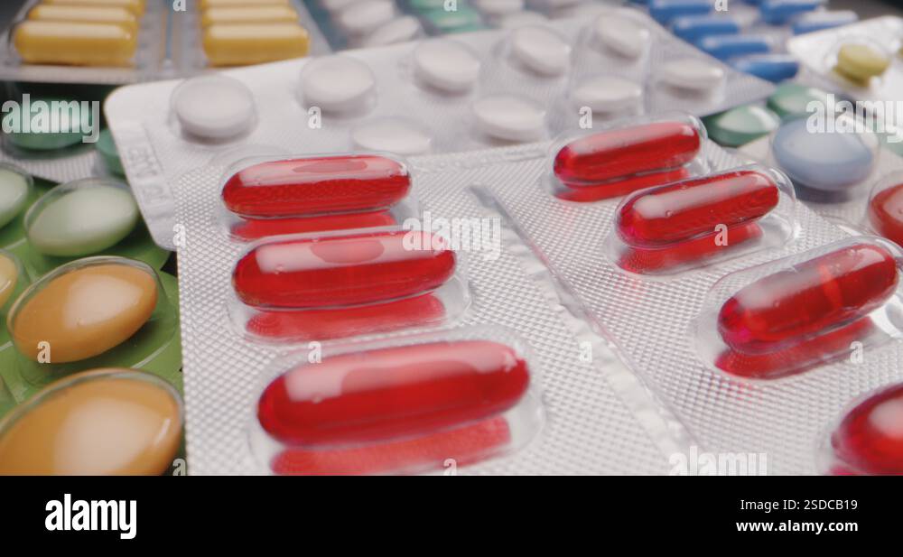 Drugs rotating in blister packs Stock Video Footage - Alamy