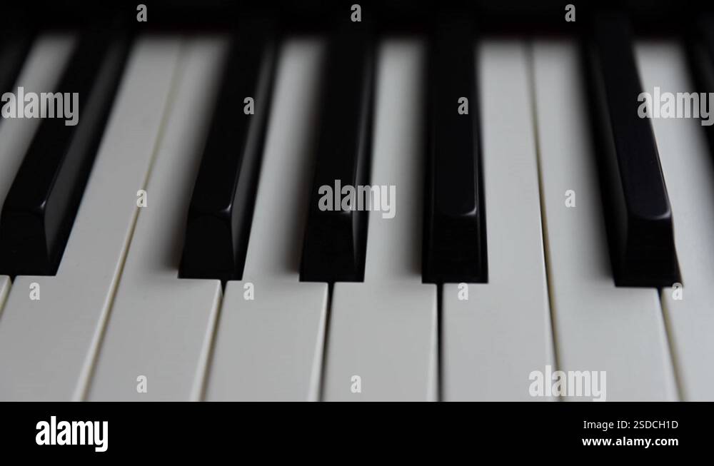 Pan slider view keys keyboard on a full weighted piano making musical ...