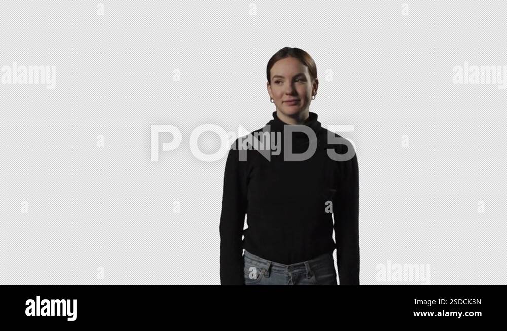 Young Woman Giving the Middle Finger on Isolated Background Stock Video ...