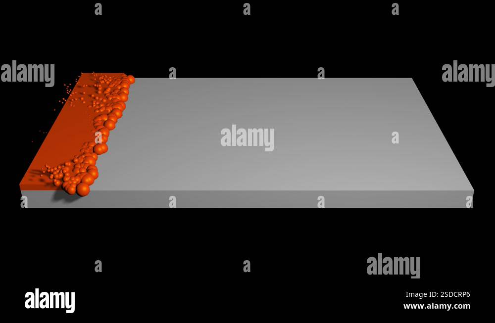 Liquid coating applied to solid surface . 3d animation Stock Video ...