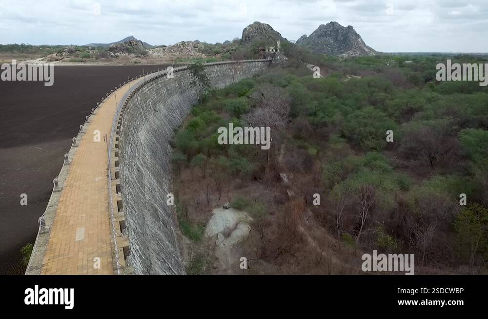 Overview of weir dam in Brazil Stock Video Footage - Alamy