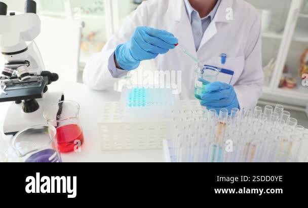 Laboratory technician analyzes samples Stock Videos & Footage - HD and ...