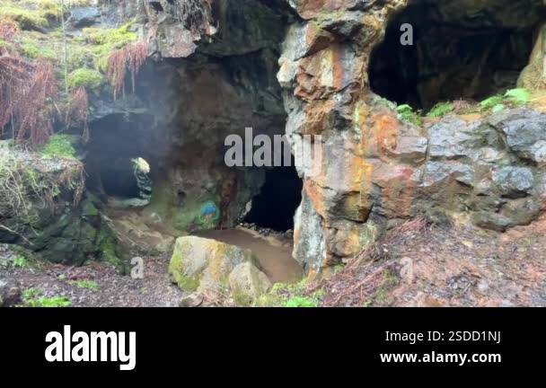 Abandoned copper mine of Tomnadashan. Also known as the Cave of ...