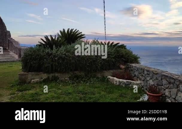 Pontone, Campania, Italy January 13, 2025: Ruins of the deconsecrated ...
