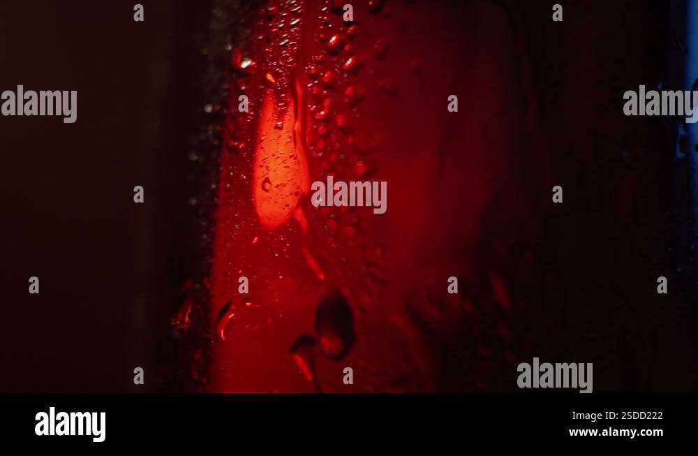 beautiful light glass beaker filled with cold drink Stock Video Footage ...