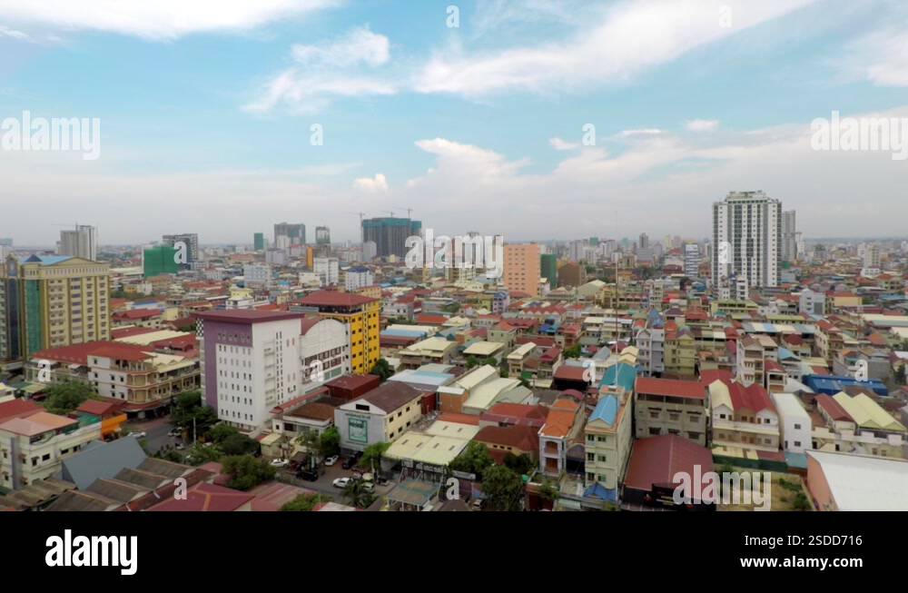 Phnom Penh City Skyline Cambodia, View of Many Buildings Close Together ...