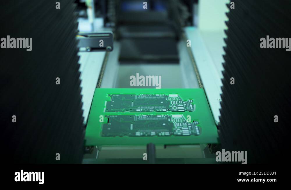 Robotic chip manufacturing. Automatic electronic soldering of microchips Stock Video Footage - Alamy