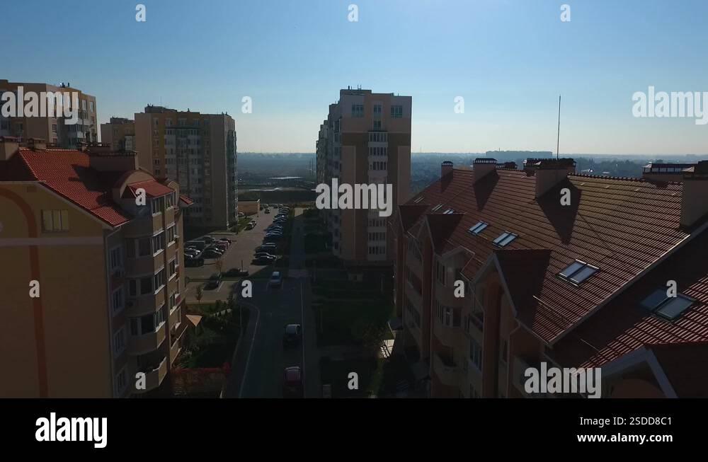 Aerial view of residence Stock Video Footage - Alamy
