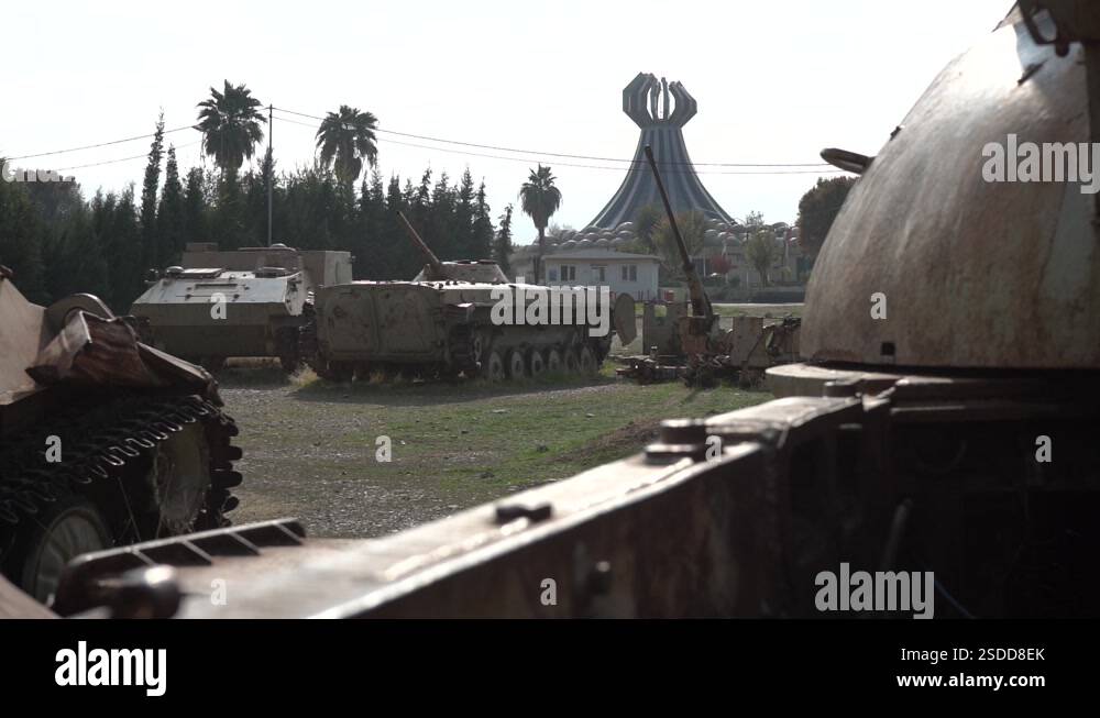 Abandoned Iraqi Military Tanks and Artillery in Open Museum in Front of ...