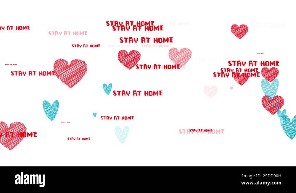 Stay Home message danding letters animation Stock Video Footage - Alamy