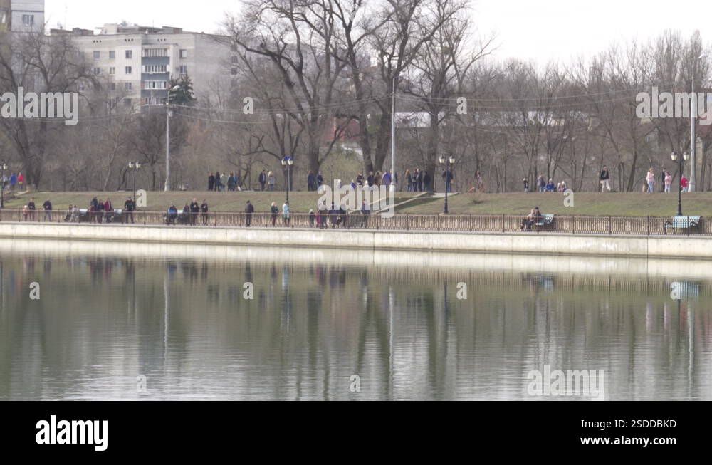 Chisinau - people walking in Valea Morilor Park in Chisinau, Moldova's ...
