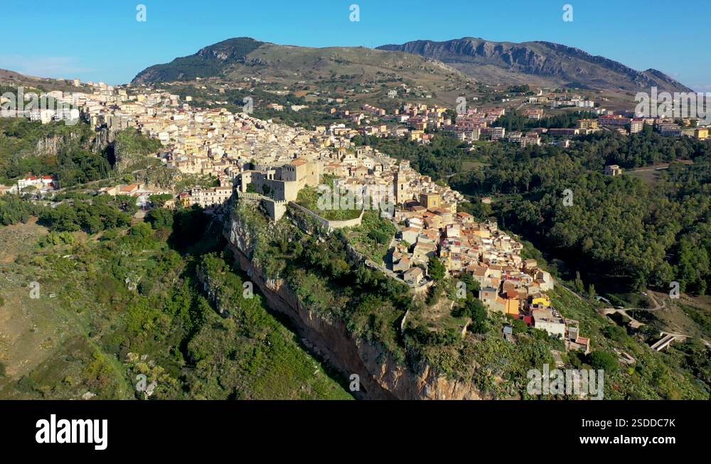 Caccamo, Sicily. Medieval Italian city with the Norman Castle in Sicily ...