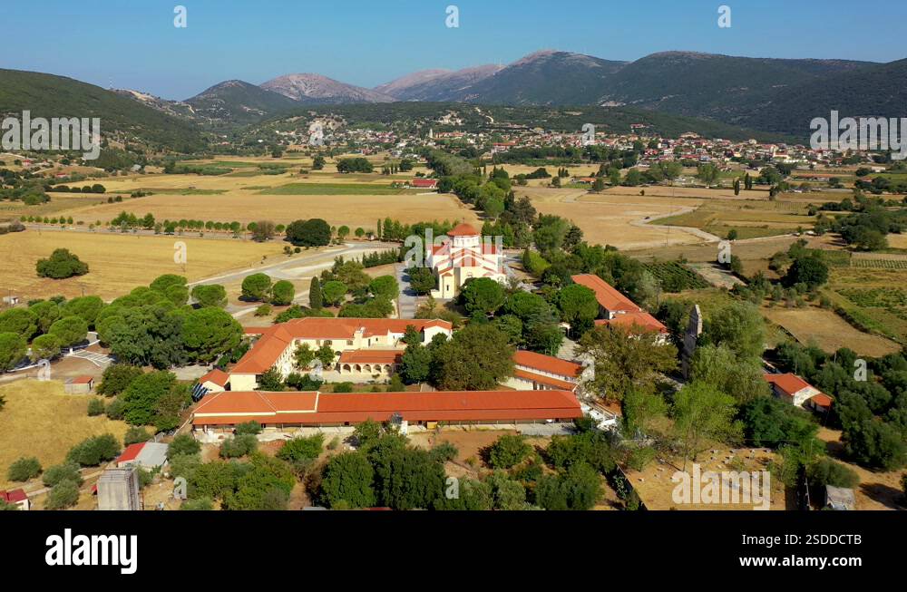 Monastery of Agios Gerasimos on Kefalonia island, Greece. Sacred ...