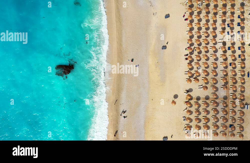 Famous Myrtos beach from overlook, Kefalonia (Cephalonia), Greece ...