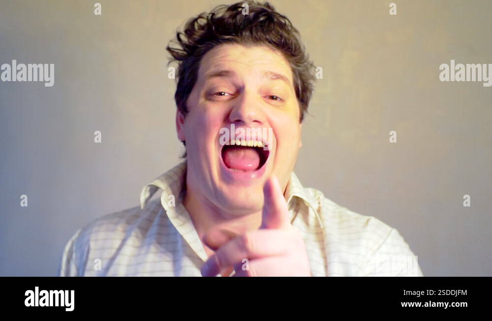 humorous portrait of an emotional funny man.closeup Stock Video Footage ... humorous portrait of an emotional funny man.closeup Stock Video Footage ...