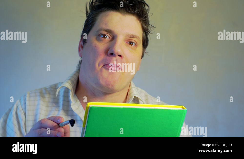 humorous portrait of a creative person Stock Video Footage - Alamy