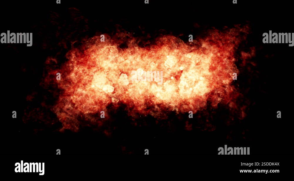 Realistic CG Explosions And Blasts. Visual FX Element. Luma Channel Stock Video Footage - Alamy