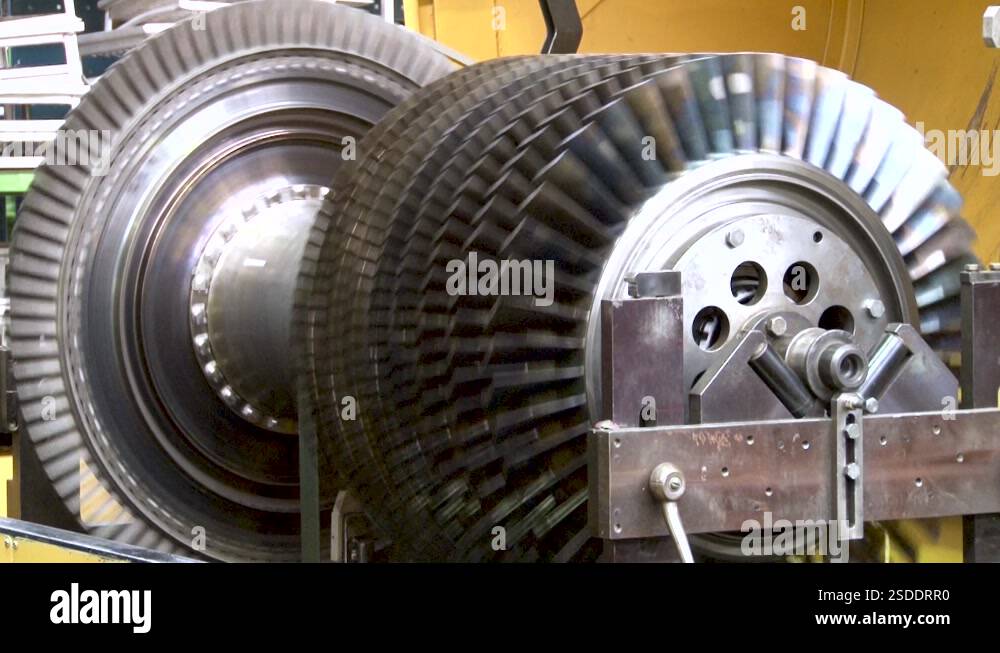 Repair of aircraft engines. Balancing jet engine shaft on balancing ...
