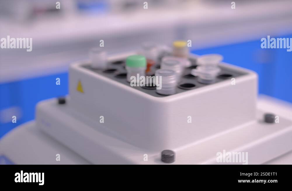 Plate shaker for mixing biological samples in vials at factory ...