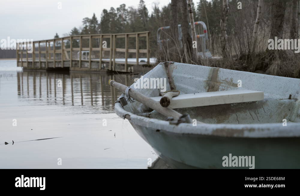 A landscape view of the lake in Southern Finland the Lake Bodom in ...