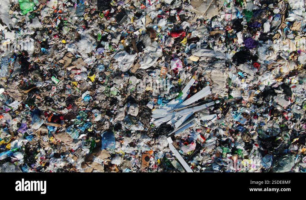waste plastic bottles and other types of plastic waste at the waste ...