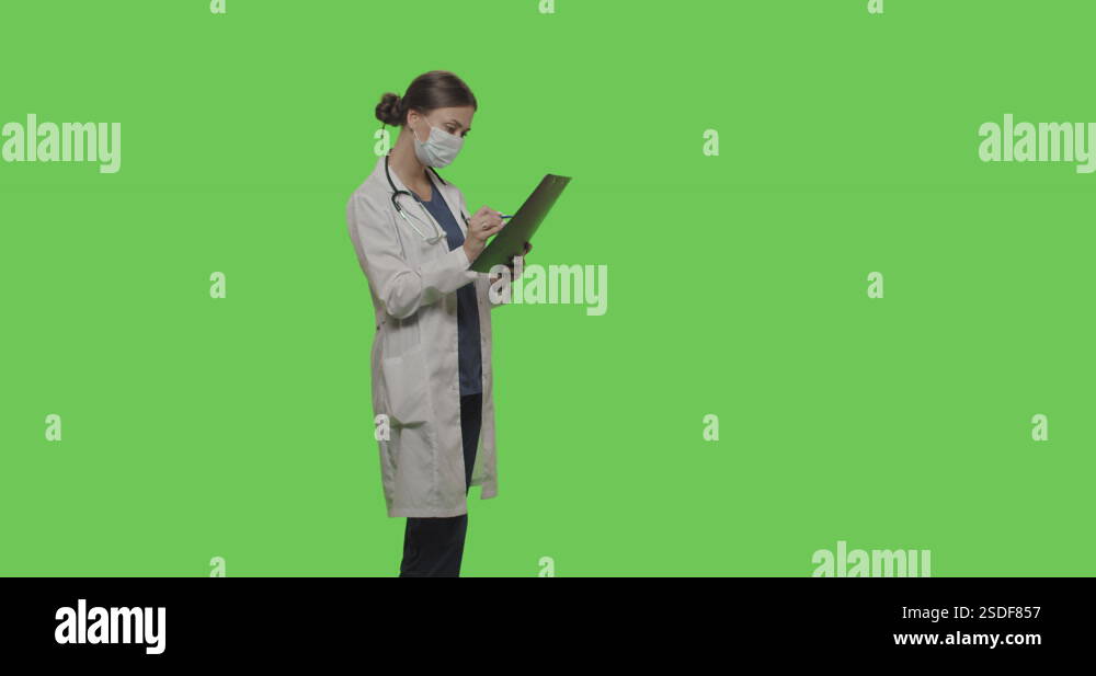 Portrait of female doctor on green screen Stock Video Footage - Alamy