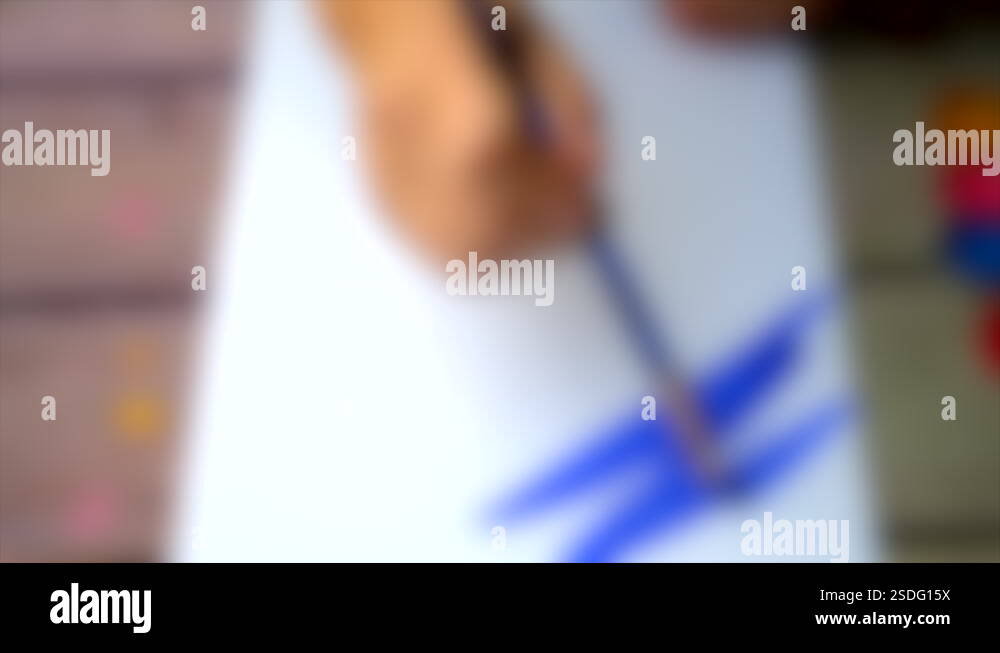 Blurred background. Creation of brush and paint picture of brush ...