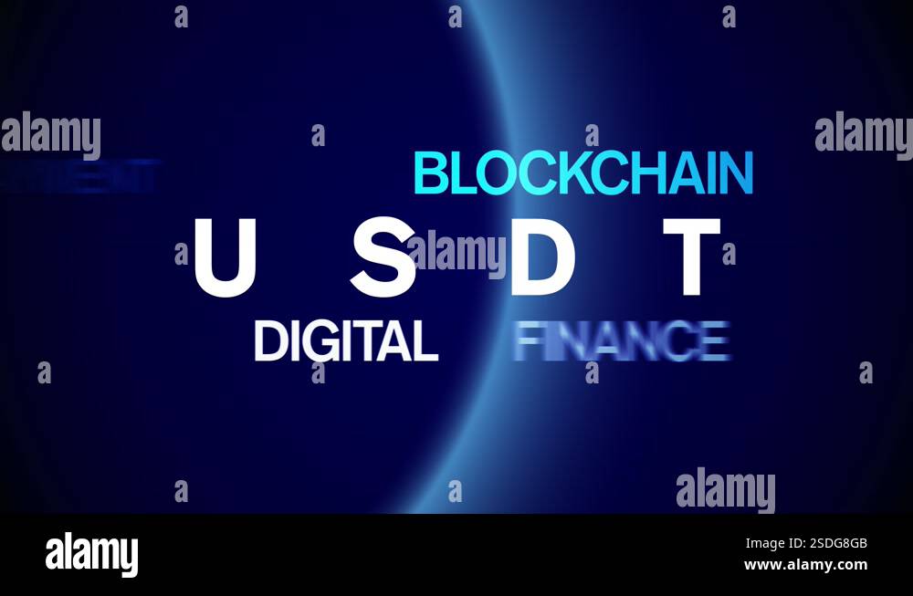 4k USDT Animated Tag Word Cloud,Tether Text Kinetic Typography seamless ...