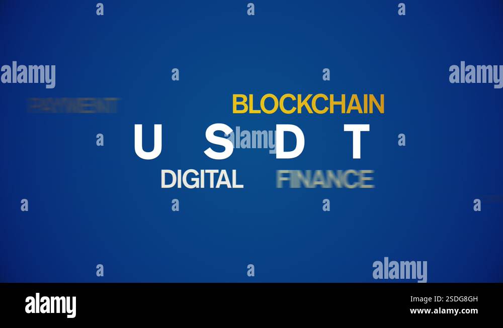 4k USDT Animated Tag Word Cloud,Tether Text Kinetic Typography seamless ...